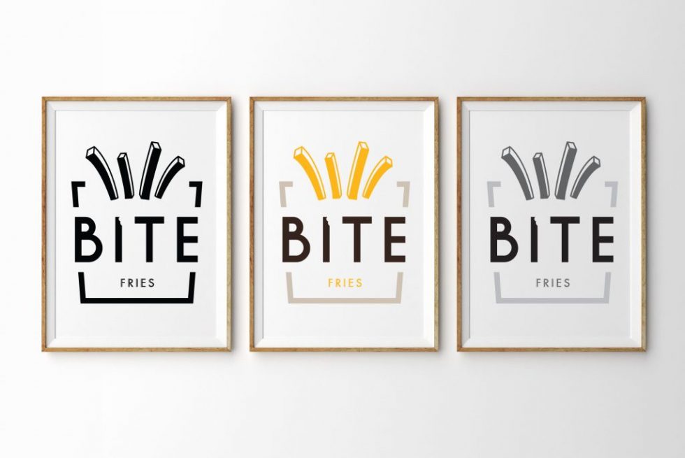 BITE Fries Logo Design - Inspirational Logo Design