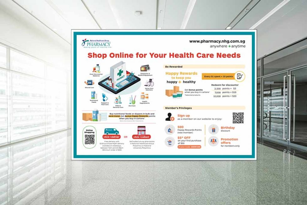 NHGP Shop Online Wall Graphic Design - Singapore Design Agency