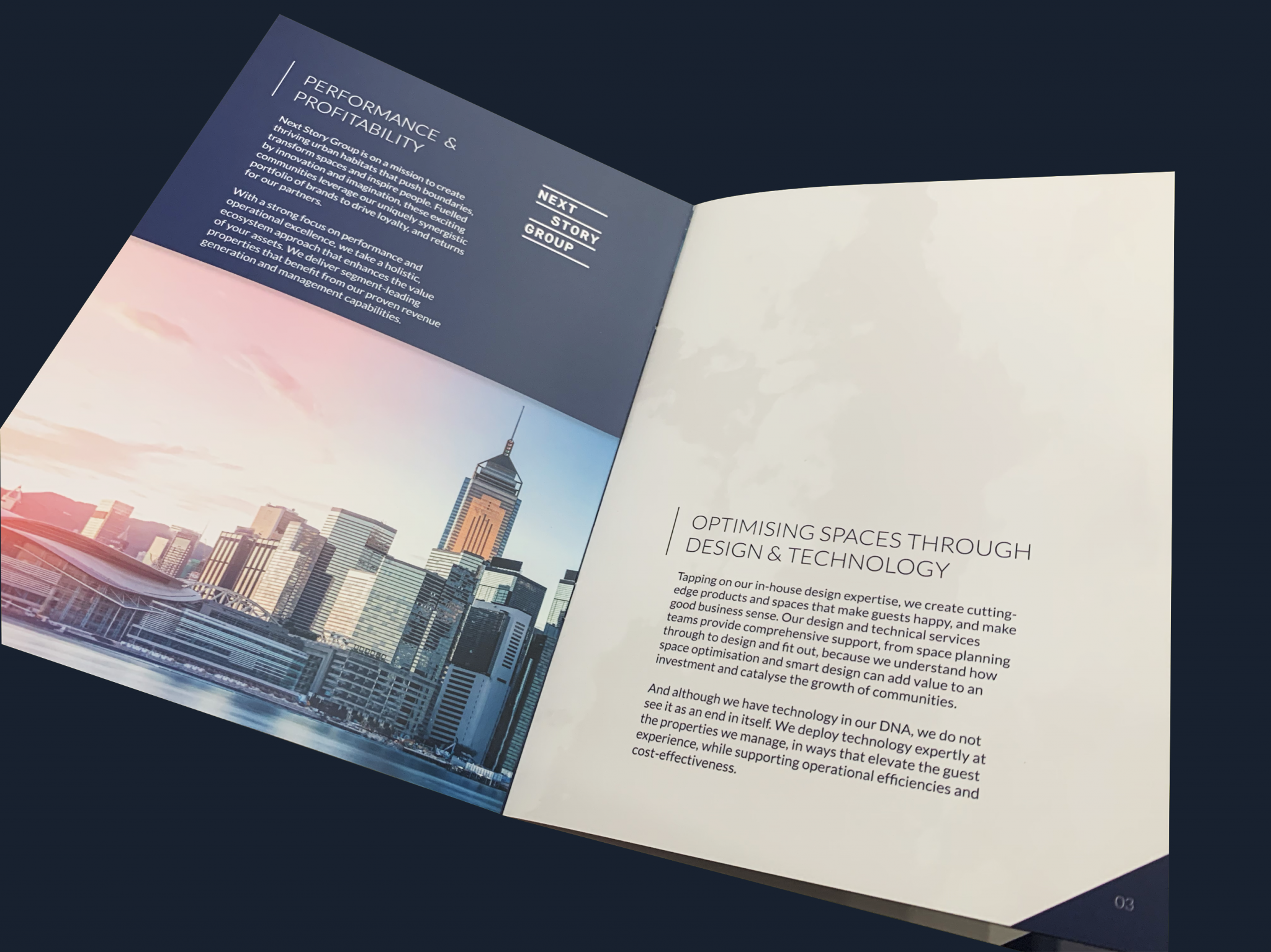 Next Story Group Brochure Design - Singapore Design Agency